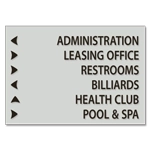 6+ Line Directional Sign | MultiHousingSigns.com