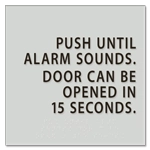 Push Door Signs For Delayed Egress | MultiHousingSigns.com