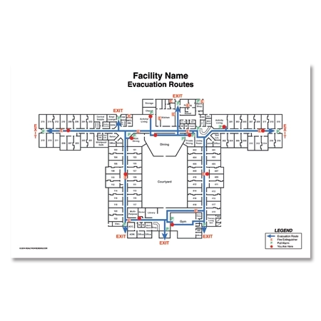 Dorm Room Evacuation Maps | MultiHousingSigns.com