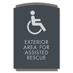 Exterior Area For Assisted Rescue Sign | MultiHousingSigns.com