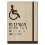 Exterior Area For Assisted Rescue Sign | MultiHousingSigns.com