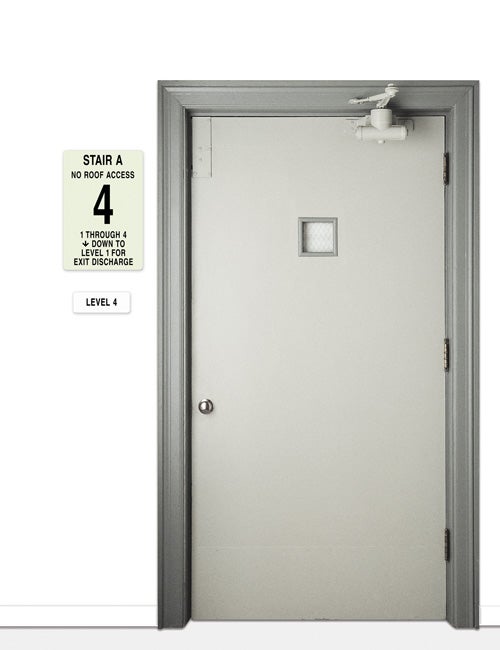 NFPA Signage | NFPA-PVC1812-X | Exits, Stairs, & Levels | NFPA-PVC1812 ...